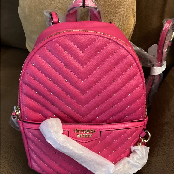 Victoria's Secret | Bags | Victorias Secret Pink Quilted Mini Backpack ...